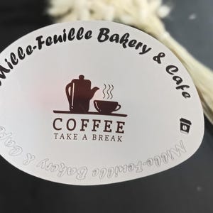 Coffee Logo Transparent Design Vinyl Stickers,small Business, Take A ...
