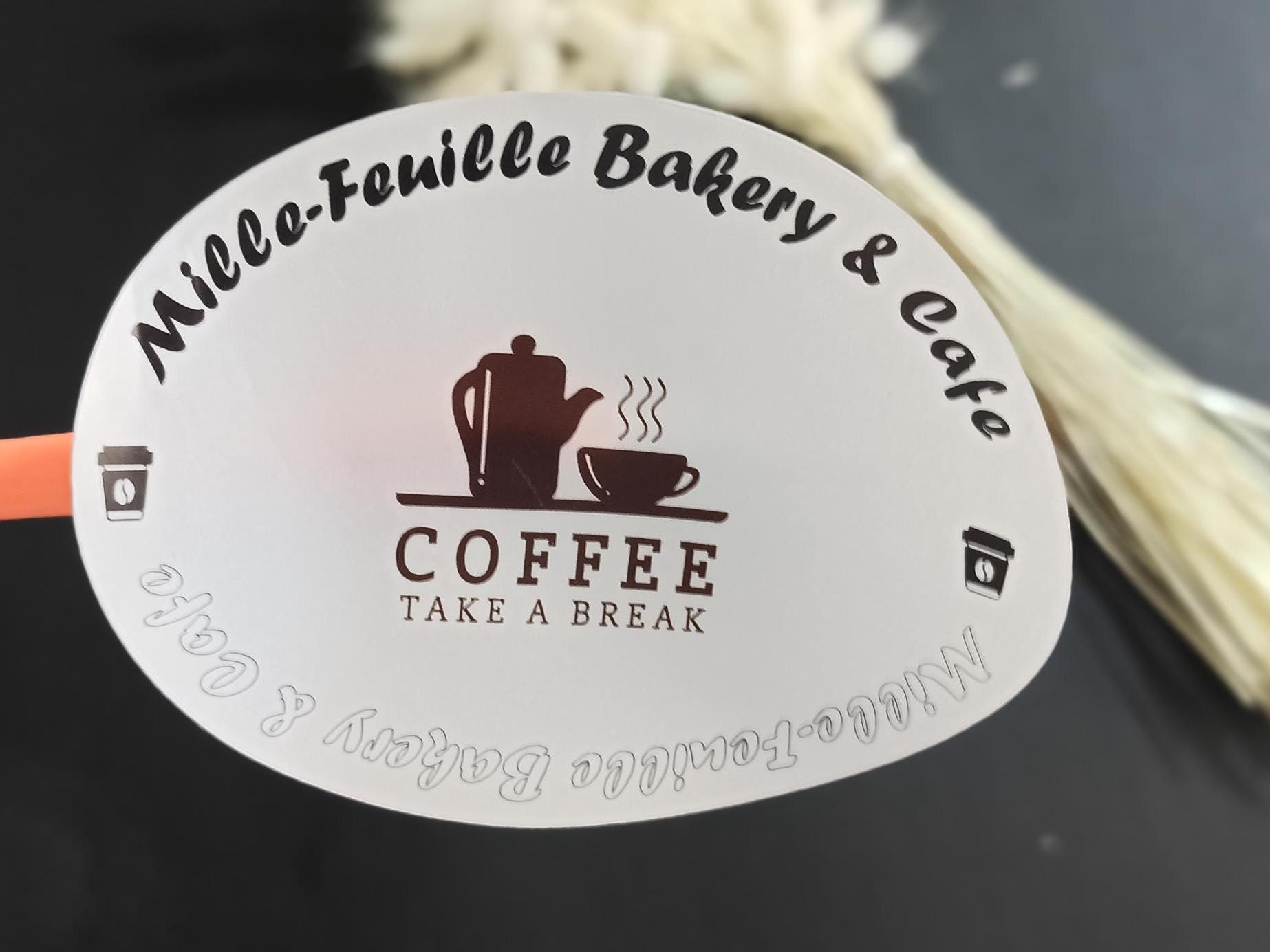 Coffee Logo Transparent Design Vinyl Stickers,small Business, Take A ...