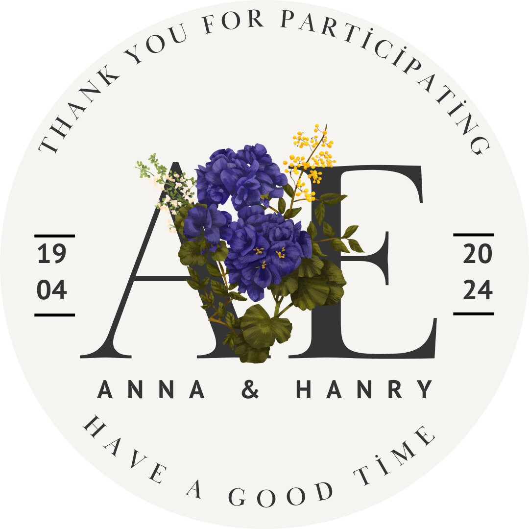 Custom Wedding Sticker, Invitation Card, Product Stickers, Personalized ...