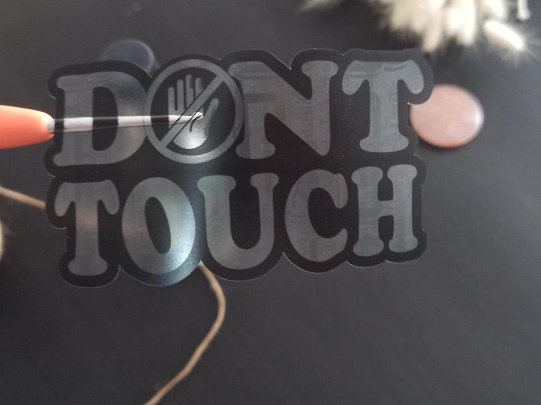 Custom Opak Cut Logo Transparent Design Stickers, Don't Touch, Bottle ...