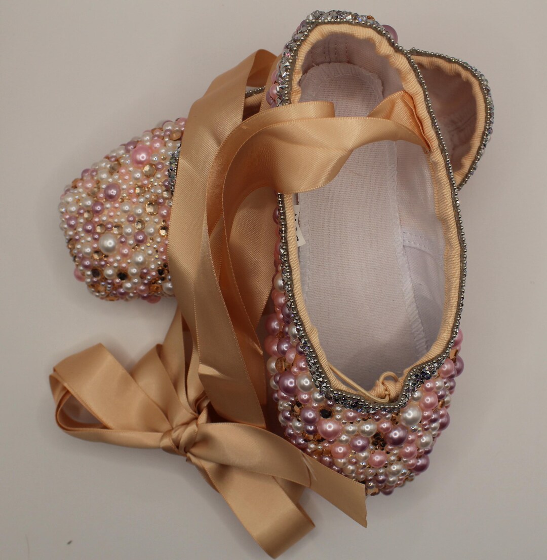 Custom:bedazzled Ballet Pointe Shoes Can Be Personalized - Etsy