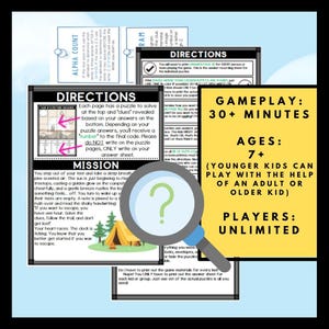 Camping Escape Room for Kids -hiking Printable Party Game – the Great ...