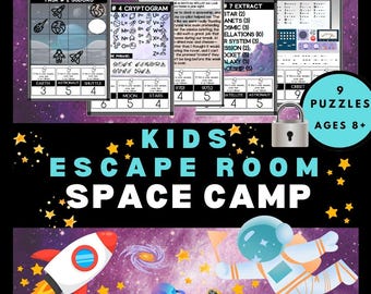 Alien Escape Room Printable Party Game Escape Room Kit Birthday Party ...