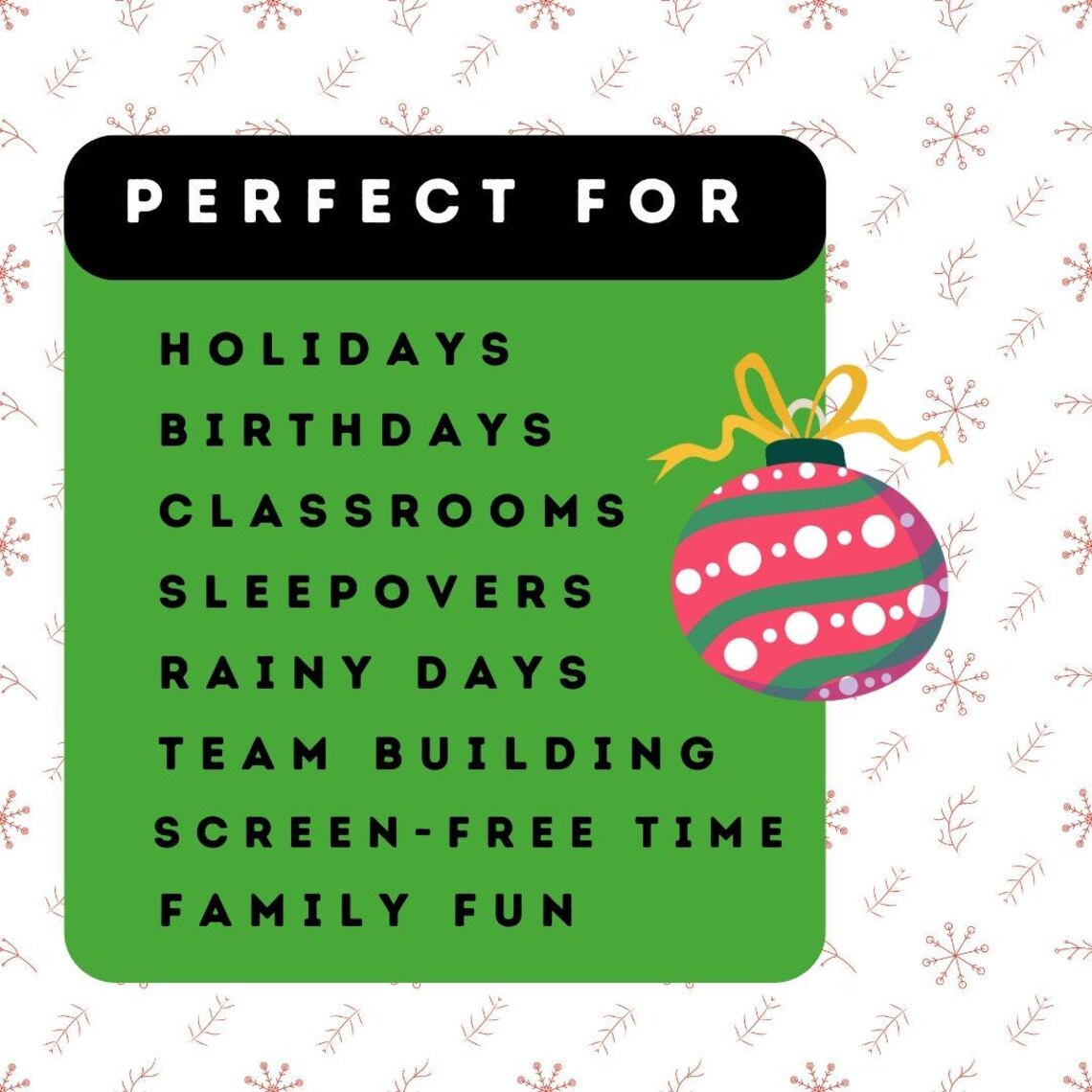 Christmas Tree Scavenger Hunt for Kids; Printable Puzzle Game, Indoor ...