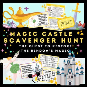 Disney Inspired Scavenger Hunt for Kids; Printable Puzzle Game, Indoor ...