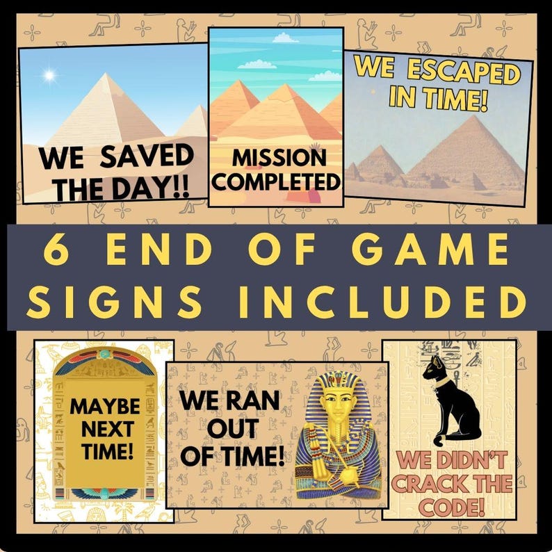 Egypt Escape Room for Kids: Printable Pyramid Puzzle Game (PDF Download ...