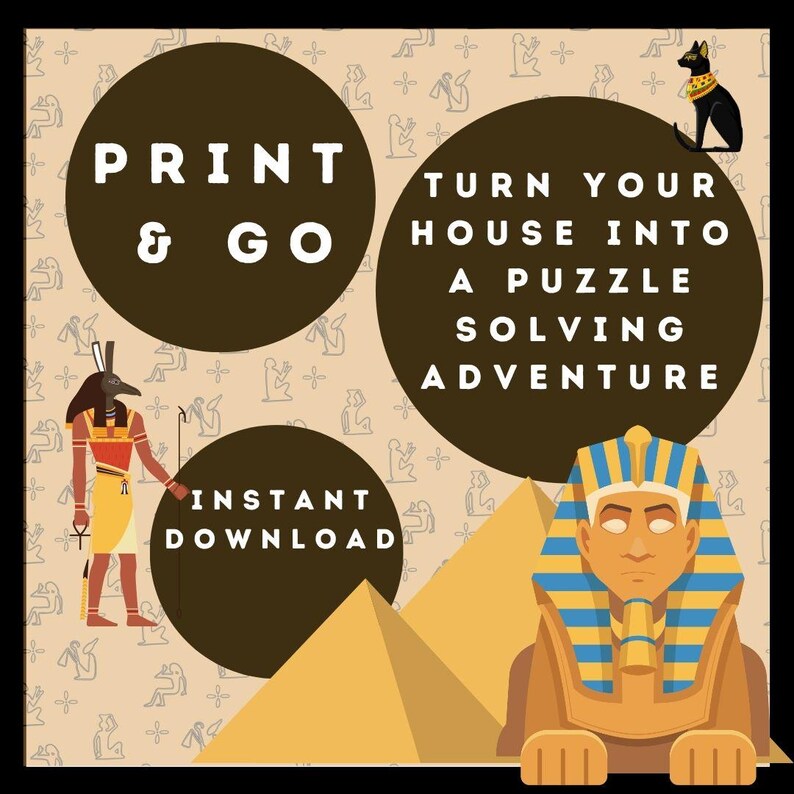 Egypt Escape Room for Kids: Printable Pyramid Puzzle Game (PDF Download ...