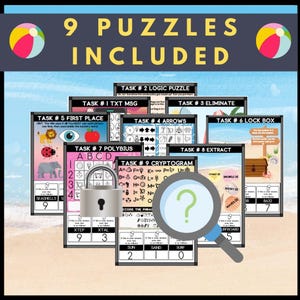 Beach and Ocean Escape Room for Kids - Printable Party Game – Summer ...