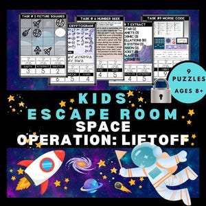 Space Escape Room for Kids - Printable Party Game – Space Escape Room ...