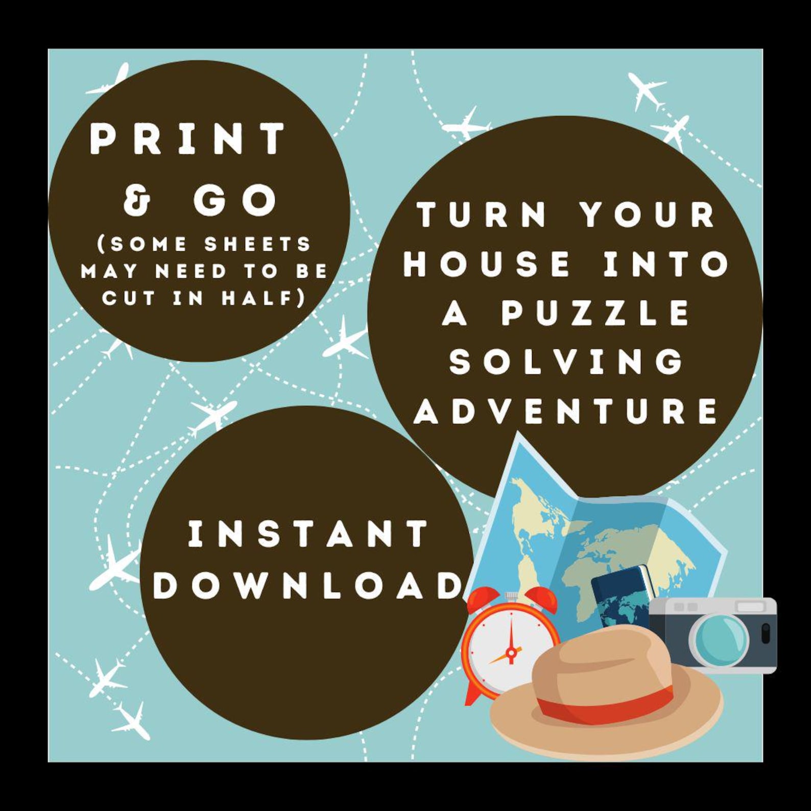 Travel Scavenger Hunt: Passport Adventure, Riddle Clues (PDF Download ...