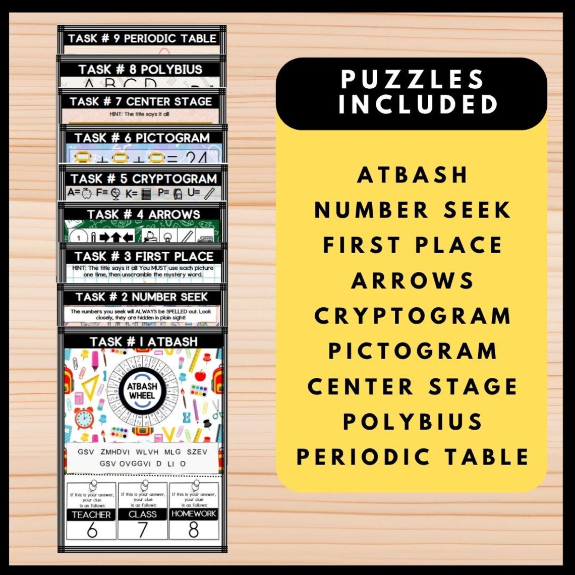 Back to School Escape Room Kit: Printable Classroom Puzzle Game (PDF ...