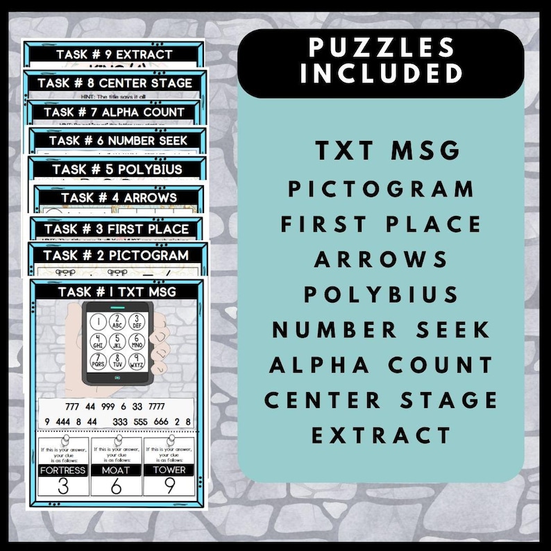 Dragon Escape Room Kit: Medieval Printable Puzzles (digital Download ...