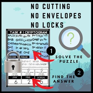 Shark Escape Room for Kids: Printable Puzzle Game (PDF Download) - Etsy