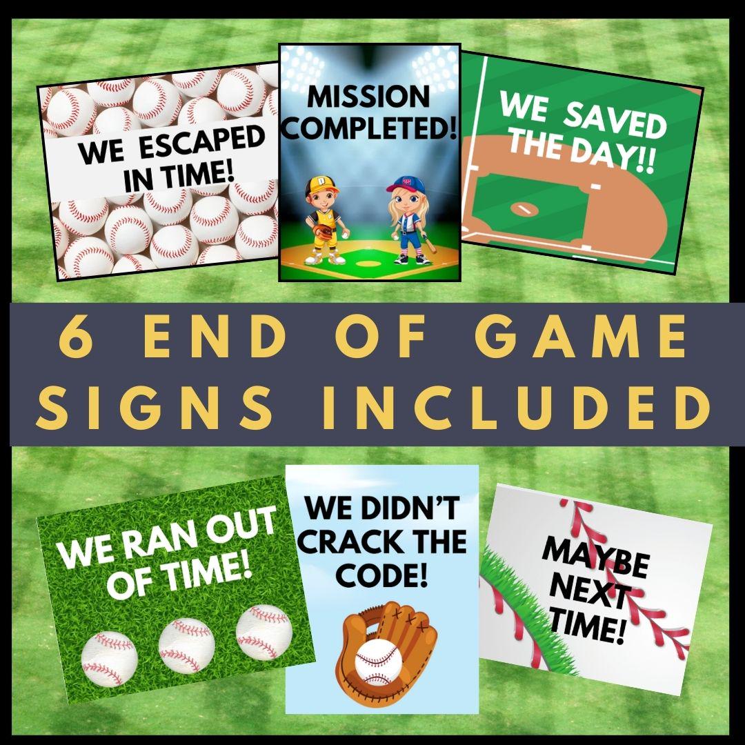 Baseball Escape Room Kit: Ballpark Breakout, Kids Party Game (printable ...