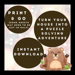 Groundhog Day Scavenger Hunt for Kids; Printable Puzzle Game, Indoor ...