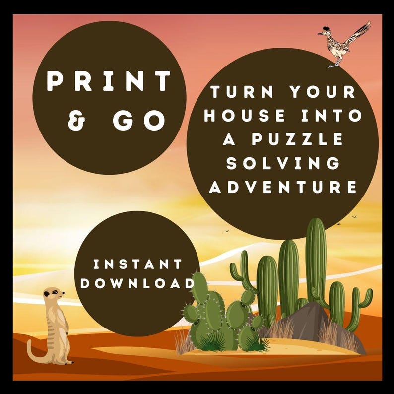 Desert Escape Room for Kids: Printable Oasis Puzzle Game (PDF) - Etsy