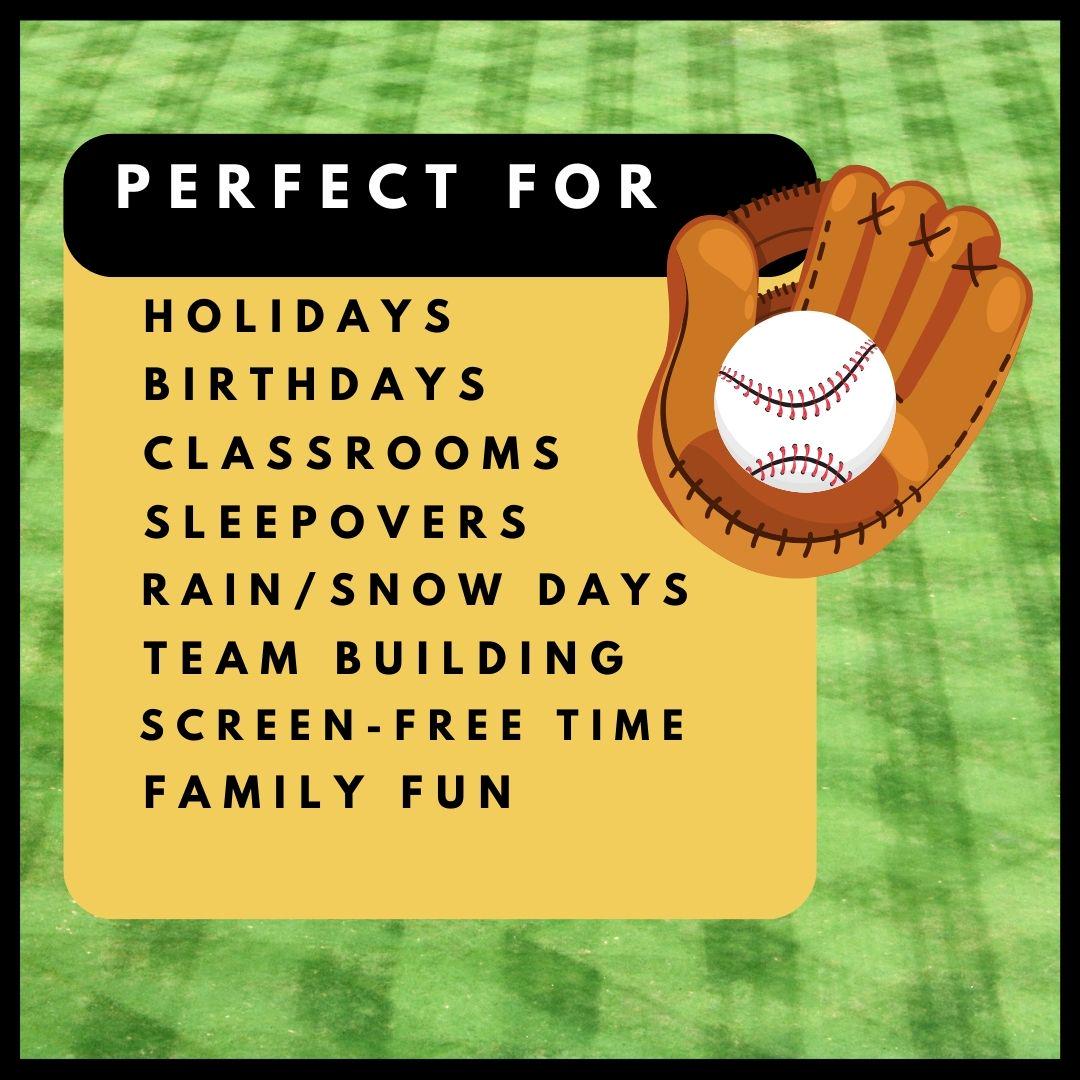 Baseball Escape Room Kit: Ballpark Breakout, Kids Party Game (printable ...