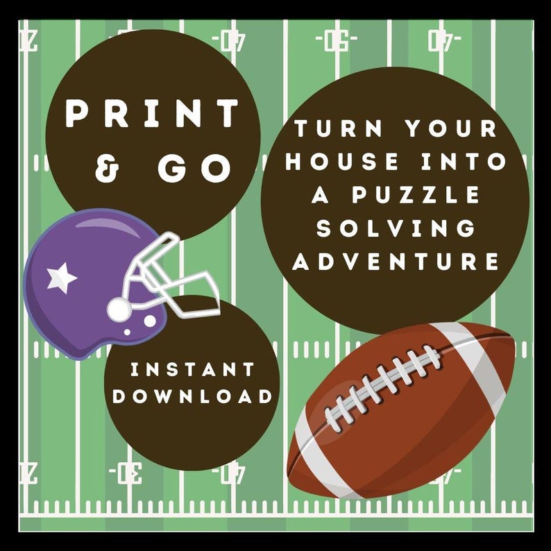 Football Escape Room Kit: American Football Puzzle Game (PDF Download ...