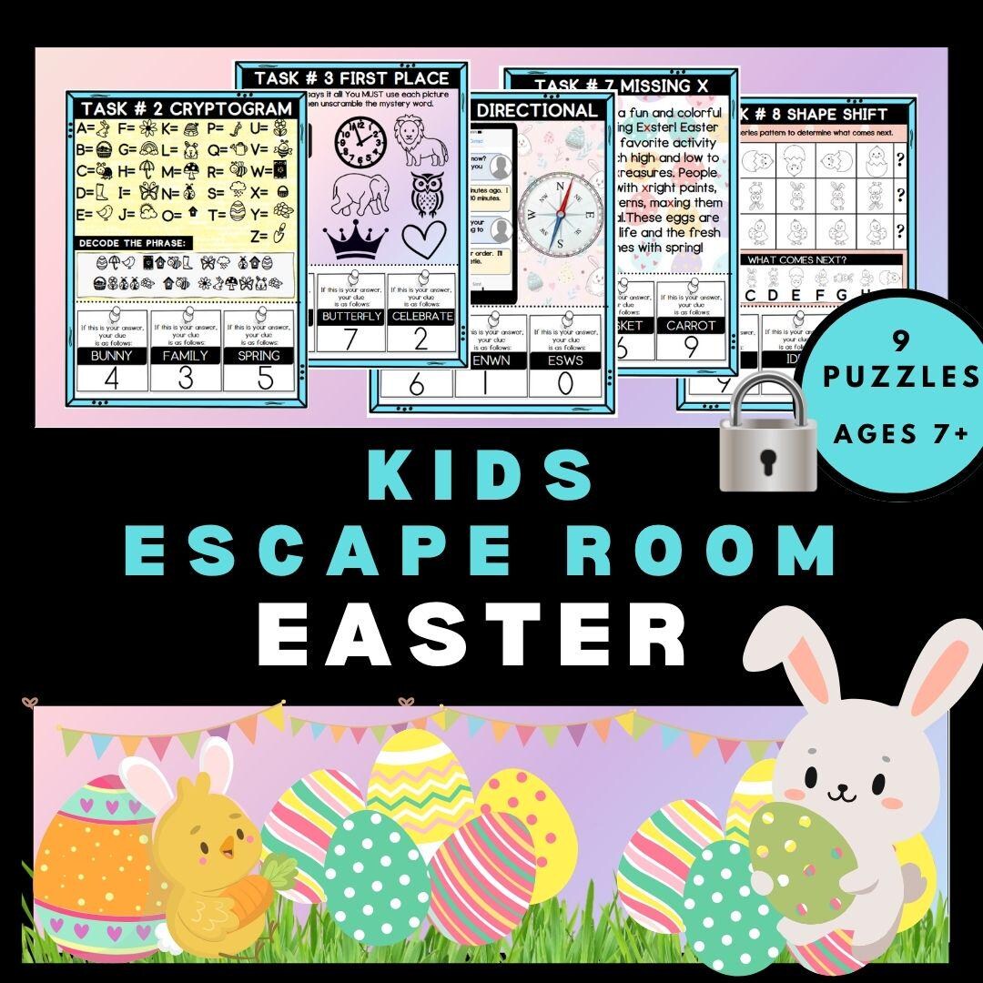 Easter Escape Room for Kids: Printable Puzzle Game (digital Download ...
