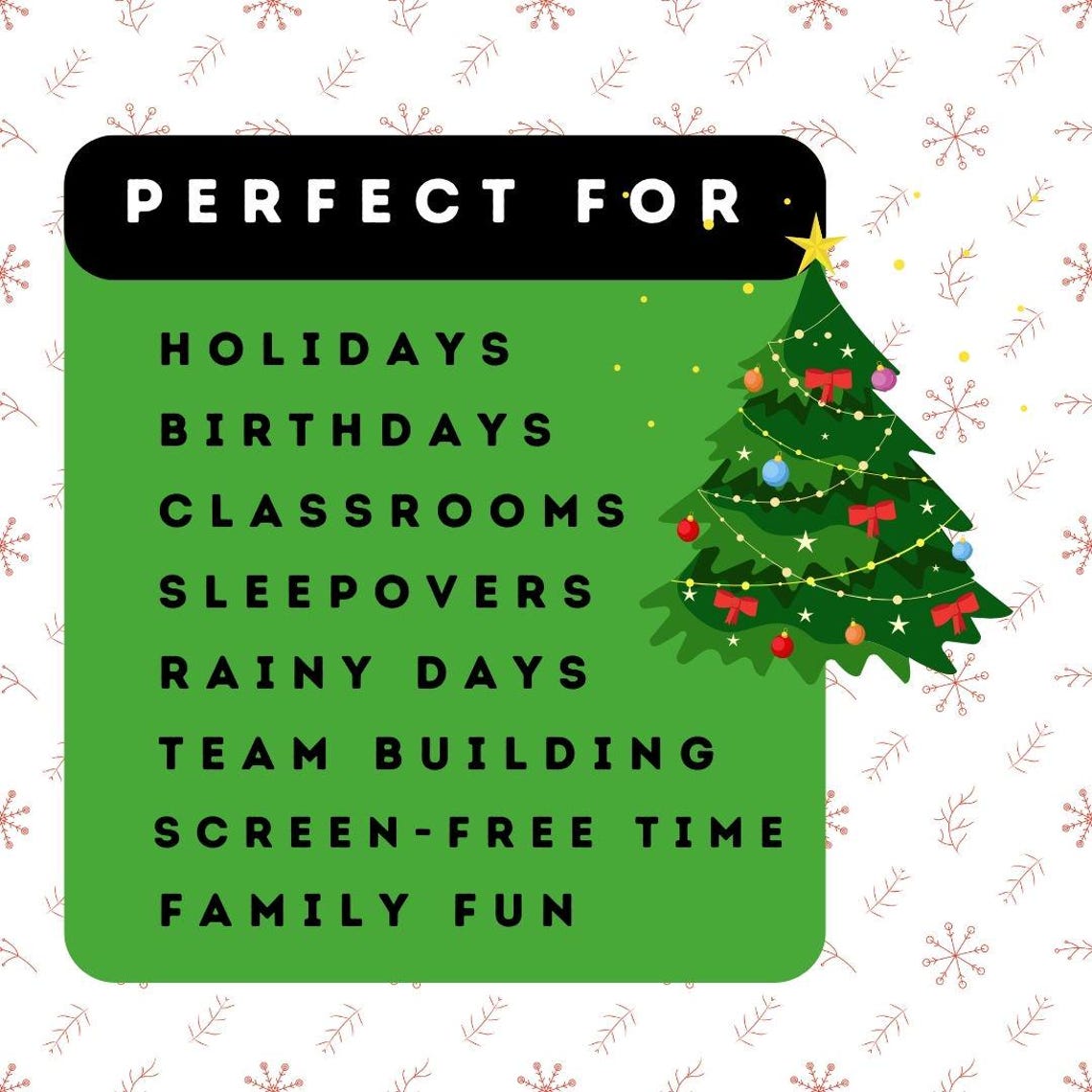 Santa Christmas Scavenger Hunt for Kids; Printable Puzzle Game, Indoor ...