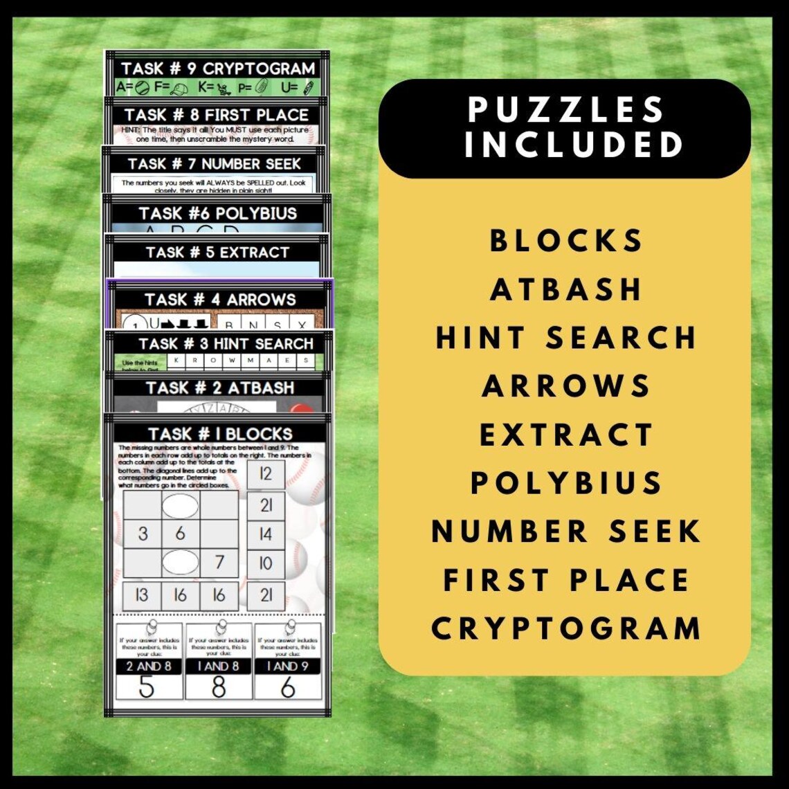 Baseball Escape Room Kit: Ballpark Breakout, Kids Party Game (printable ...