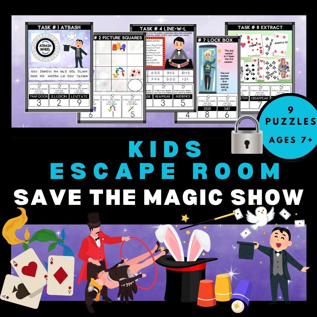 Magic Show Escape Room: Printable Puzzle Game for Kids (PDF Download ...
