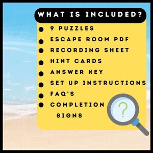 Beach and Ocean Escape Room for Kids - Printable Party Game – Summer ...