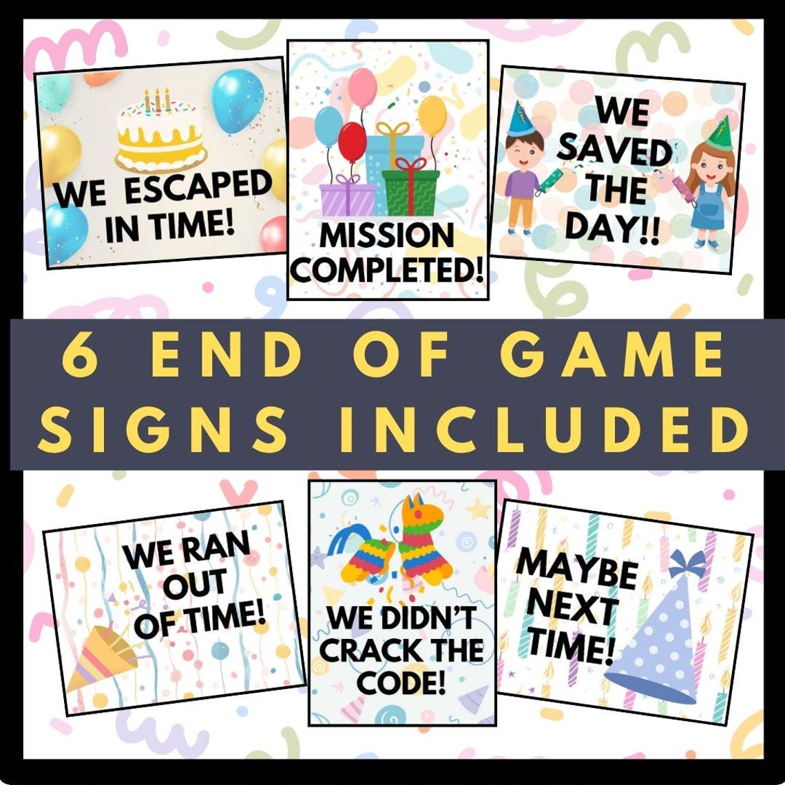Birthday Escape Room Kit: Printable Puzzle Game for Kids (PDF Download ...