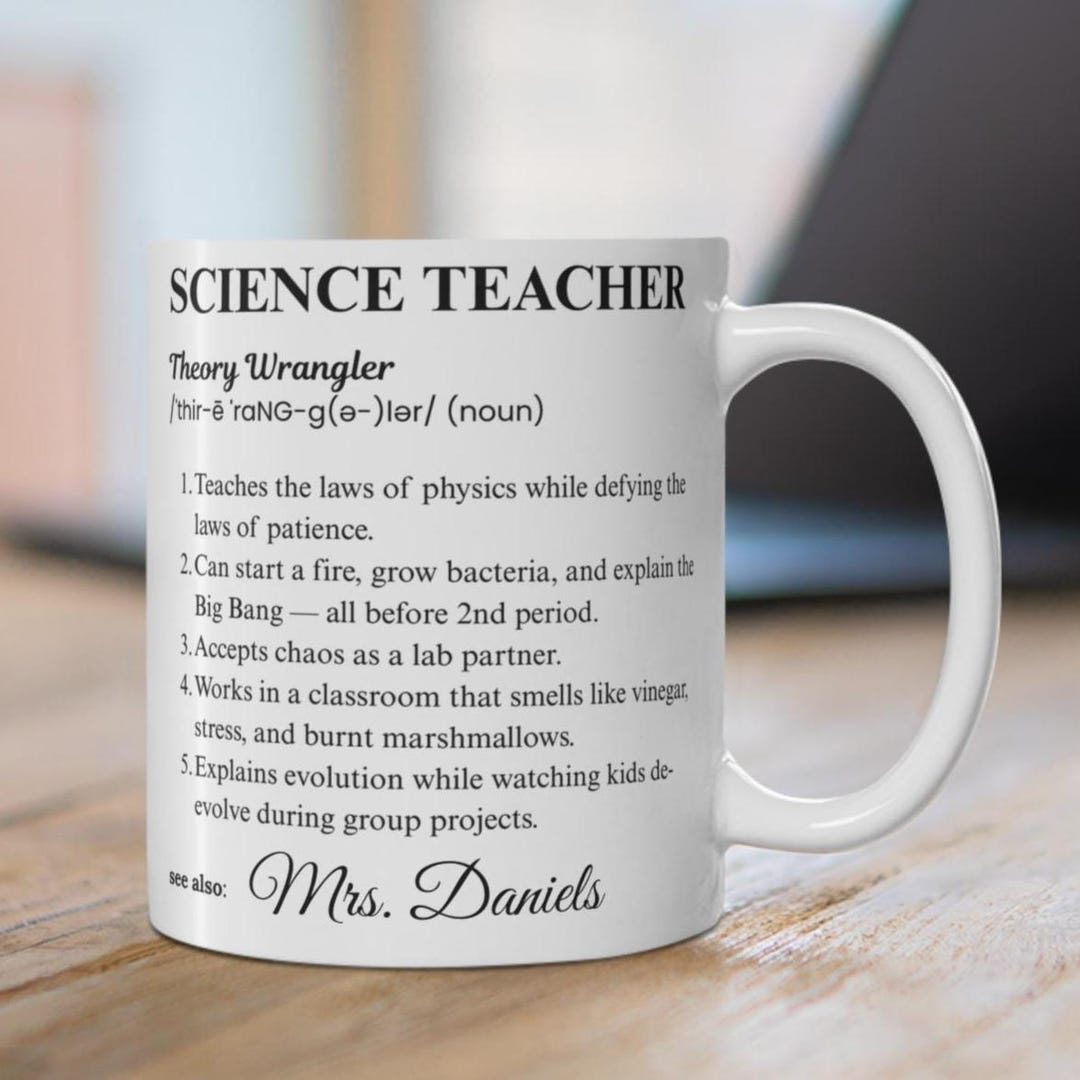 Science Teacher Definition Mug, Chemistry Teacher, Science Teacher Gift ...