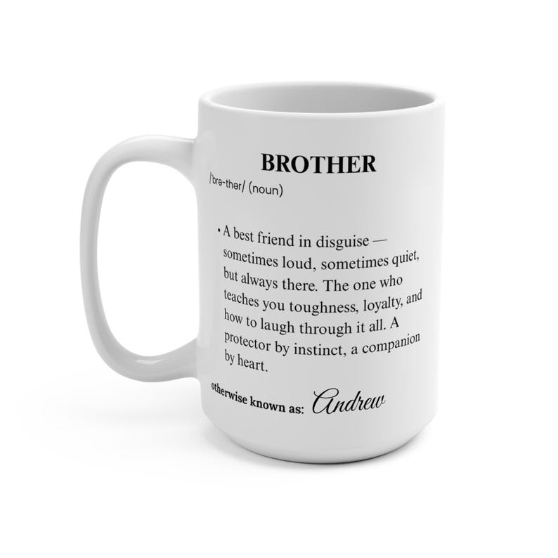 Brother Definition Mug: Personalized Coffee Cup Gift - Etsy