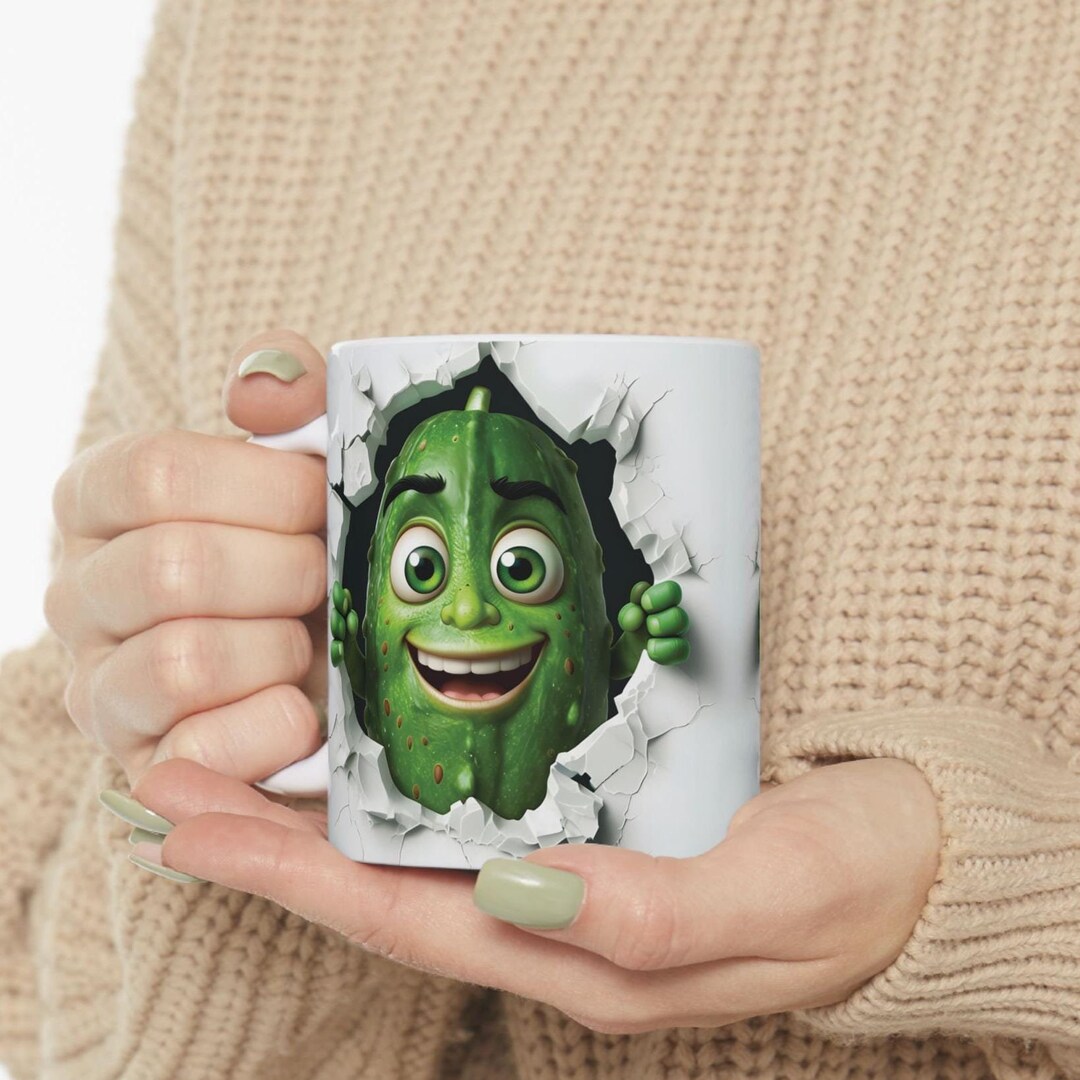 Funny Cucumber Mug, Kids Gift, Coffee Lover Kitchen Decor, Birthday ...