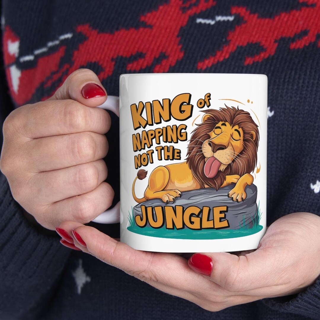 Funny King of Napping Lion Mug: Coworker Office Gift - Etsy