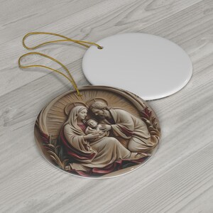 Religious Ceramic Ornament Nativity Christmas Ornament, Christmas Tree ...