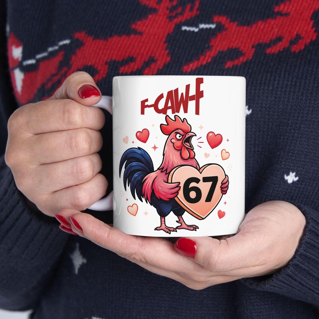Funny Chicken Coffee Mug, F Caw F, Rooster Lover Gift - Etsy
