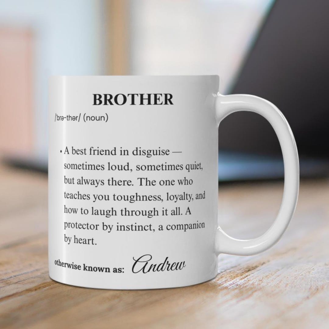 Brother Definition Mug, Best Brother Coffee Cup, Bruder Personalized ...