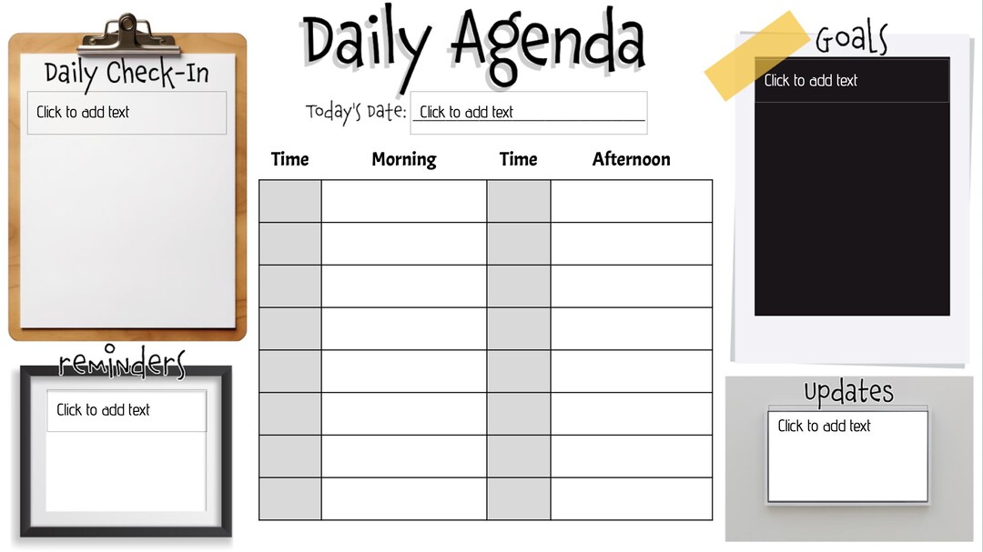 Editable Daily Schedule/agenda for Google Slides™ Digital - Etsy