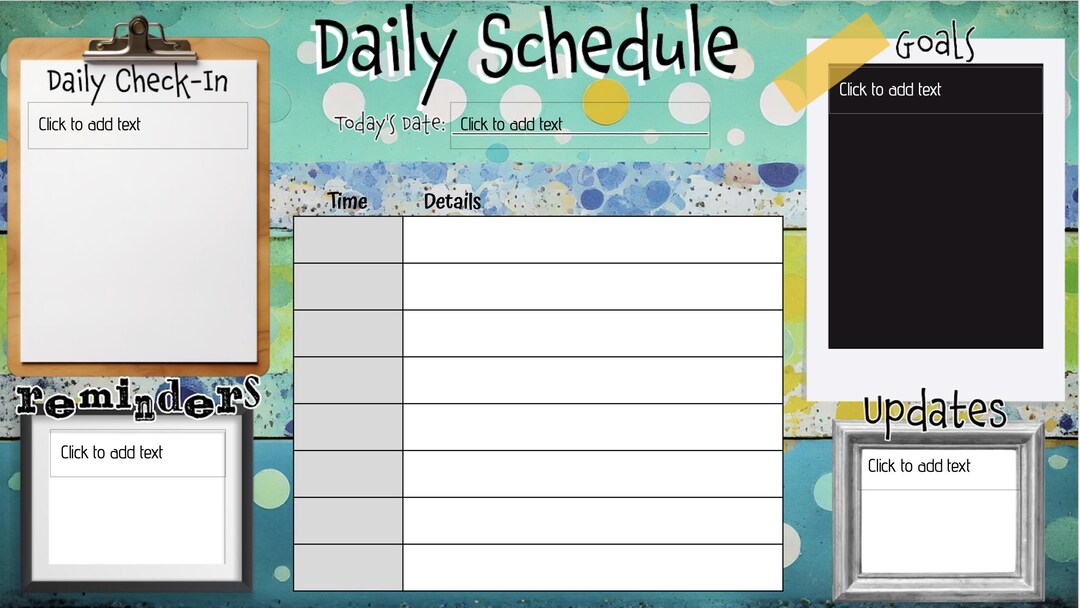 Daily Schedule and Backgrounds Created for Google Slides™ - Etsy