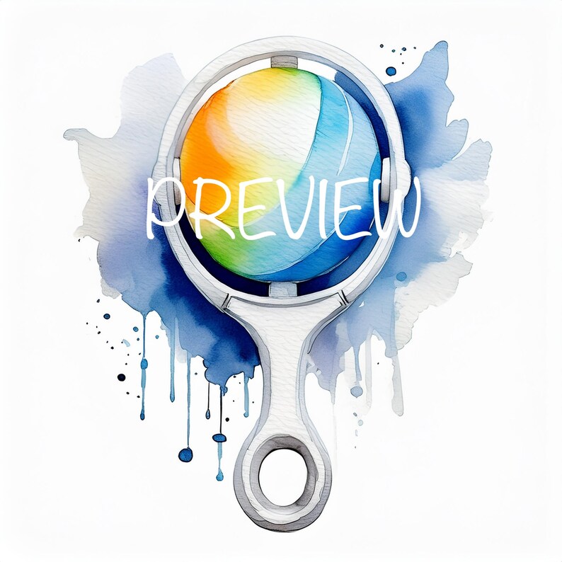 Baby Rattle PRINTABLE DOWNLOADABLE DIGITAL Print - Etsy