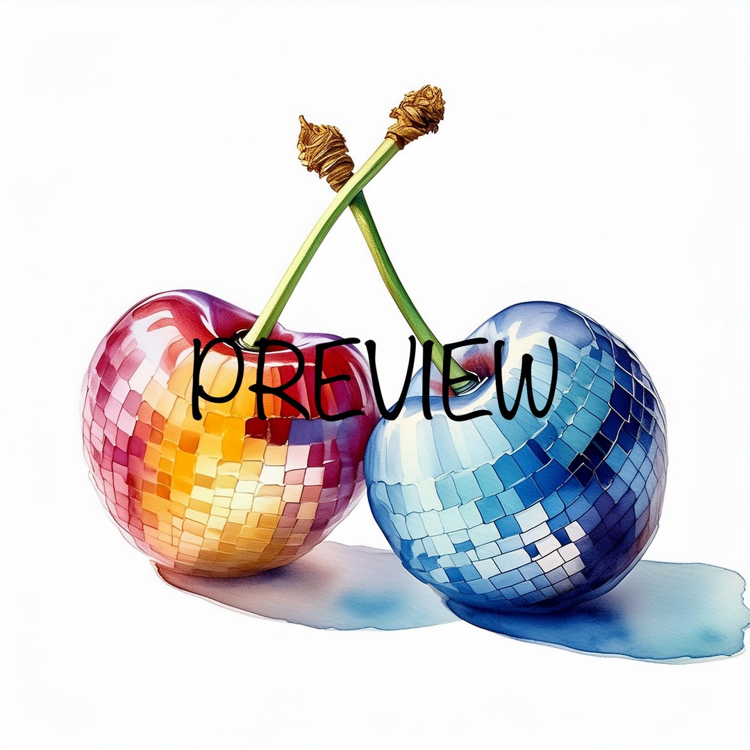 Rainbow Cherries PRINTABLE DOWNLOADABLE DIGITAL - Etsy