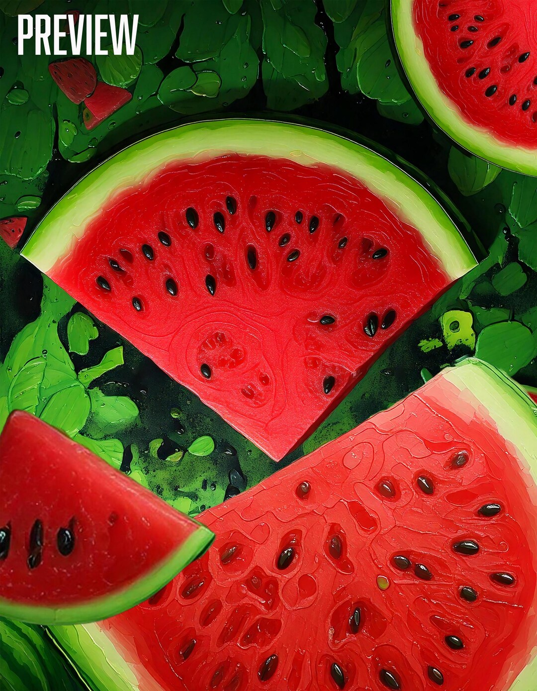 Watermelon Collage PRINTABLE DOWNLOADABLE DIGITAL Print - Etsy