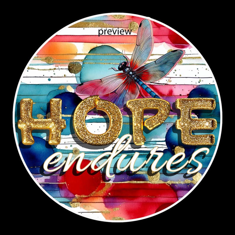 Hope Endures PNG PRINTABLE DOWNLOADABLE Digital Clipart Transparent ...