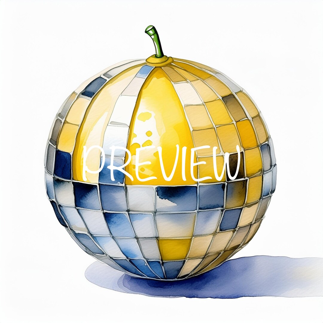 Disco Lemon PRINTABLE DOWNLOADABLE DIGITAL - Etsy