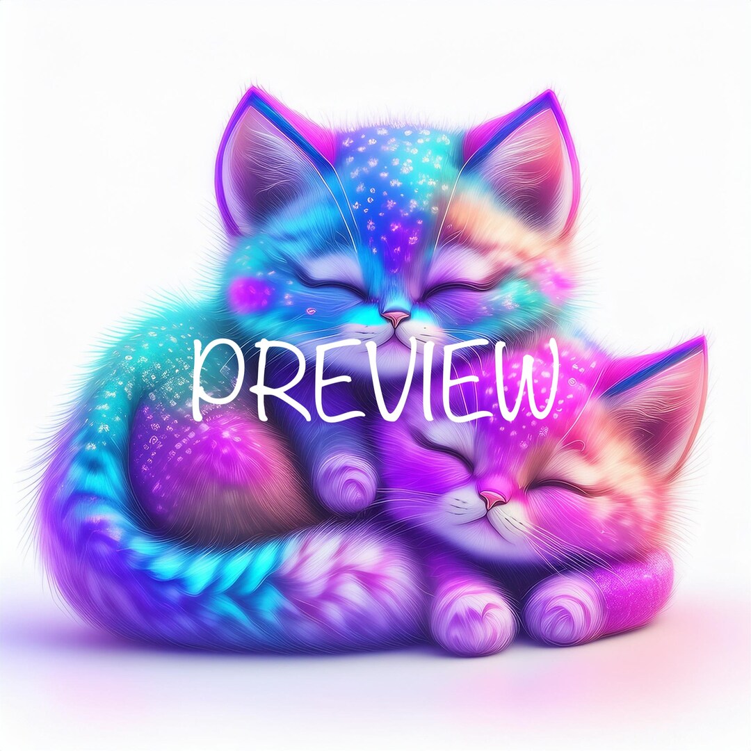 Cuddling Kittens PRINTABLE DOWNLOADABLE DIGITAL - Etsy