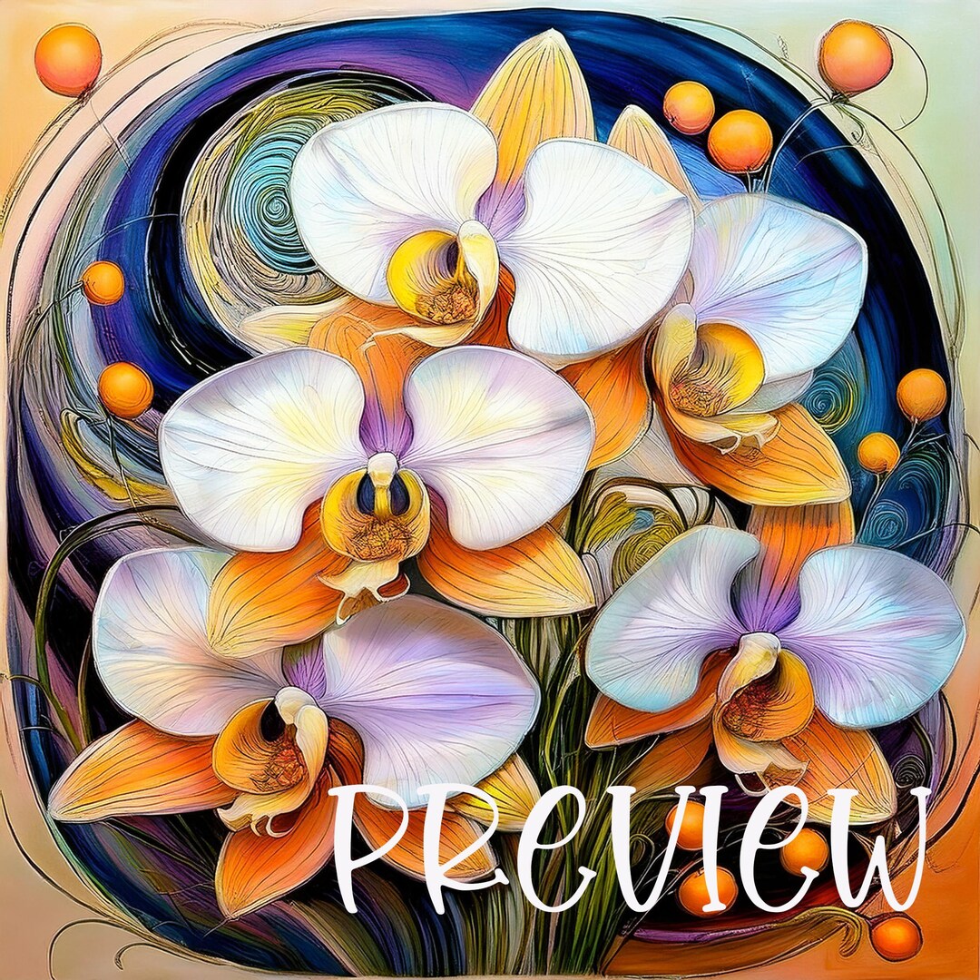 Autumn Orchids PRINTABLE DOWNLOADABLE Digital - Etsy