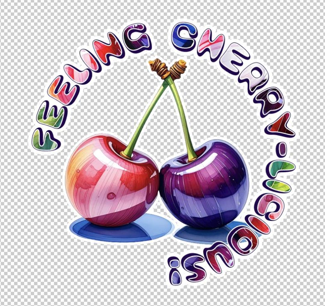 Feeling Cherry-licious PNG Sticker and Clip Art Design Digital Download ...