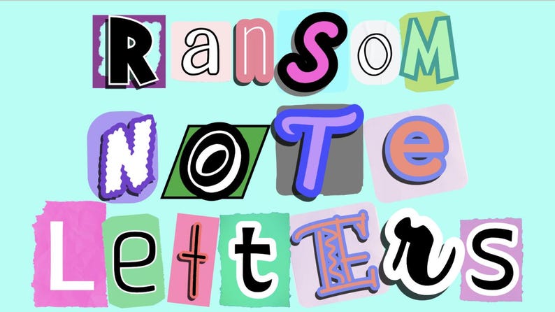 Ransom Note Letters PNG Digital Download - Presentations - School - Etsy