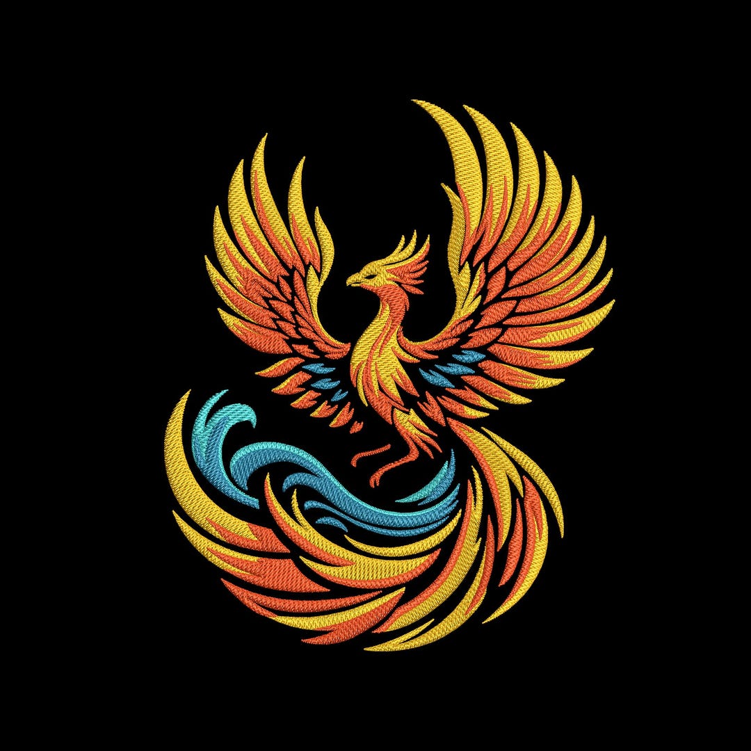 Phoenix Embroidery Design for Embroidery Machine - Etsy Australia