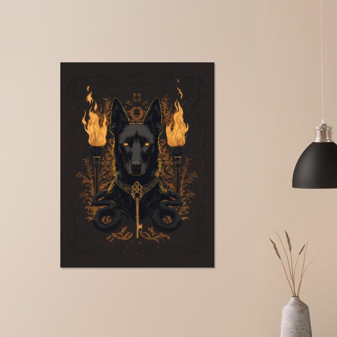Black Dog Serpent Poster Wall Art, Premium Matte Paper Poster - Etsy