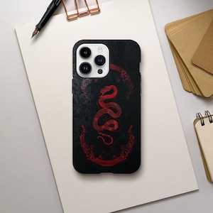 Snake iPhone Case, Red and Black iPhone Case, Snake Phone Case, Snake ...