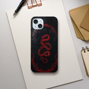 Snake iPhone Case, Red and Black iPhone Case, Snake Phone Case, Snake ...